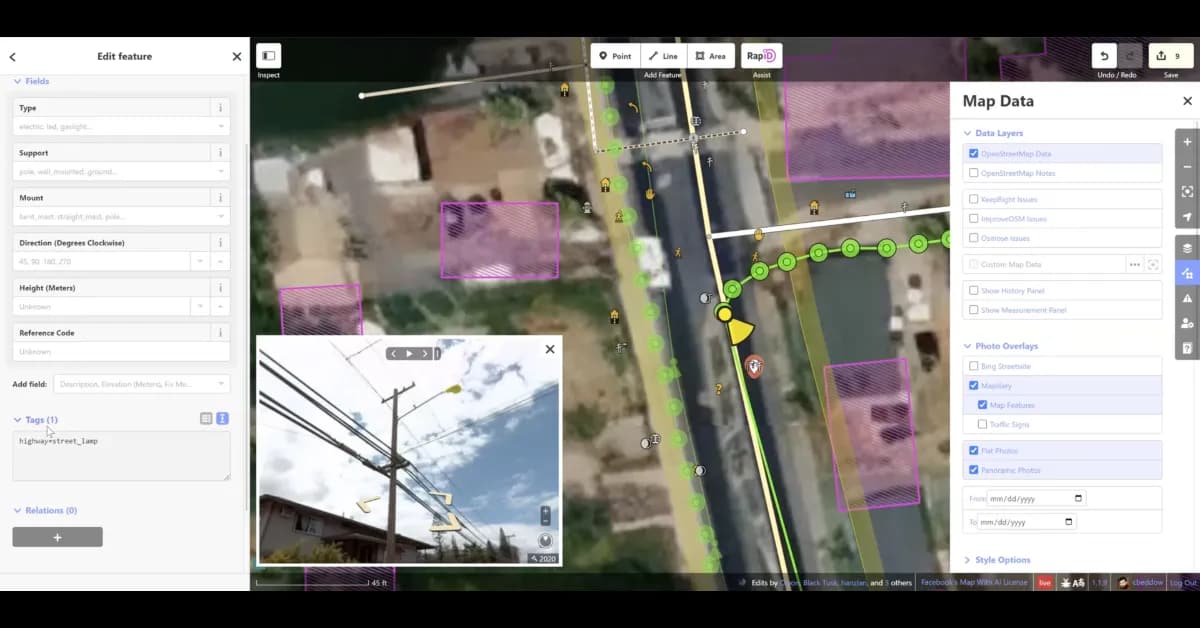 Editing OpenStreetMap with Mapillary and RapiD — Lat × Long